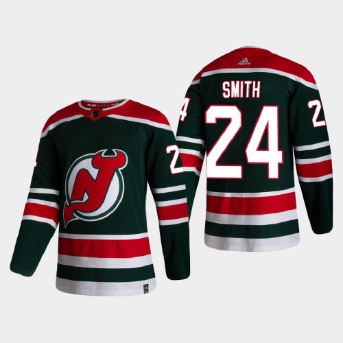 New Jersey Devils Dresy Ty Smith 24 2020-21 Reverse Retro Authentic ...